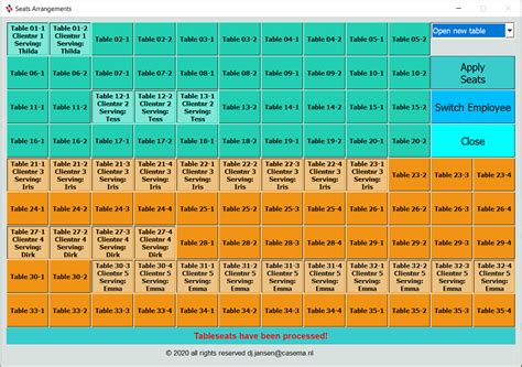 catering point of sale pos for catering purposes with tablemanagement in python pyqt5 and