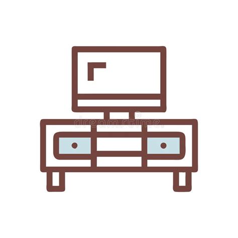 Charming Media Console For Entertainment Areas Stock Vector