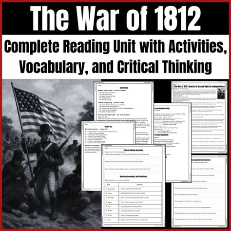 The War Of 1812 Complete Reading And Activity Pack Grades 4 6 By Paper