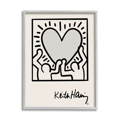 Stupell Industries Contemporary People Outline Heart Symbol Keith