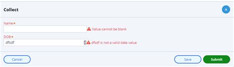 customize date picker client side validation message display support
