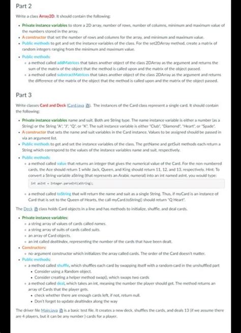 Solved Part 2 Write A Class Array20 It Should Contain The