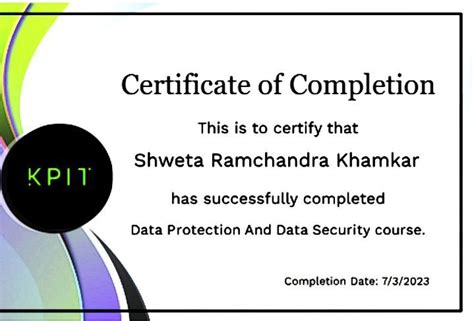 Data Protection And Data Security Course Shweta Khamkar
