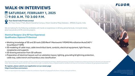 Praveen Tiwari On Linkedin 𝗙𝗹𝘂𝗼𝗿 𝗩𝗮𝗱𝗼𝗱𝗮𝗿𝗮 𝗪𝗮𝗹𝗸𝗶𝗻 𝗝𝗼𝗯 𝗔𝗹𝗲𝗿𝘁