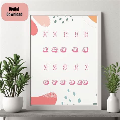 Ethiopian Habesha Amharic Number Digital Download የአማርኛ ቁጥር የግርግዳ ጌጥ Ethiopian Wall Art