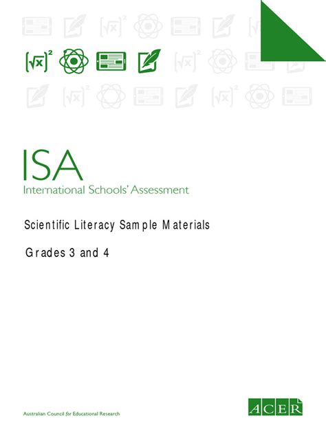 Isa Science Sample Material G3102023 Pdf Knowledge Science