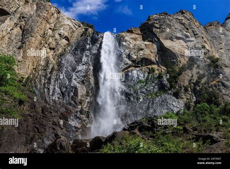 Bridalveil Fall Drops 620 Feet From The Cathedral Rocks Area To The