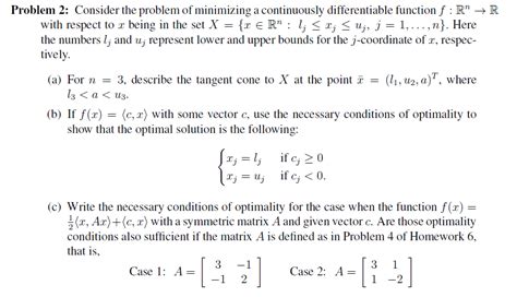 Solved Problem 2 Consider The Problem Of Minimizing A