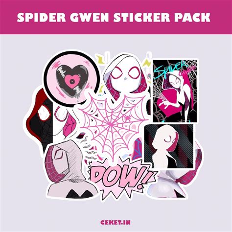 Spider Gwen Sticker Pack 13pcs Shopee Singapore