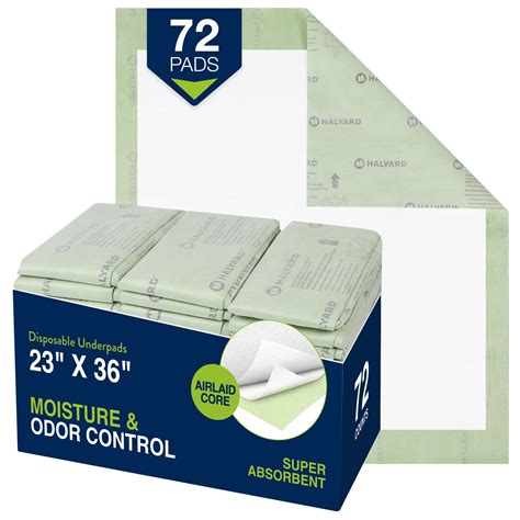 Halyard Premium Disposable Underpads 23 X 36 Inches Chux Pads Green