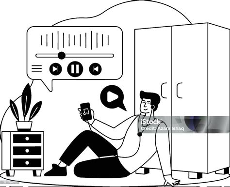 팟 캐스팅 언플러그드 벡터 디자인 팟 캐스트 또는 삶의 단면 저널리즘 장면 시트콤 웹 시리즈 배너 내러티브 오디오 일러스트레이션 프리 스타일 홈 방음 스튜디오 녹음 개념