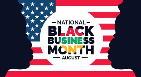 August Is National Black Business Month Background Template Holiday