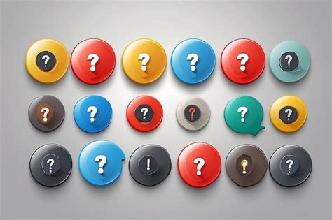 Premium Photo Questions Mark Template With Icons And Start Button