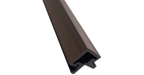 Walnut 2 5m Slatted Composite Cladding Acoustic Wall Corner Piece