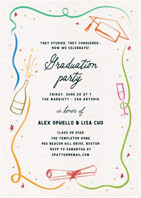 2025 Graduation Party Invitation Templates Free Greetings Island