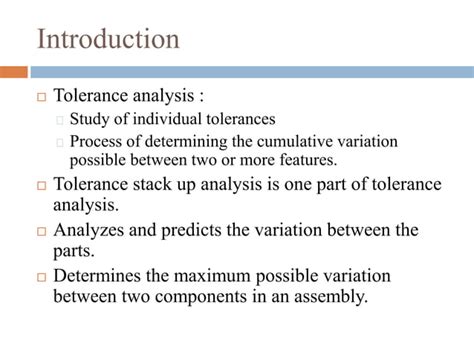 Tolerance Stack Up Analysis Pptx
