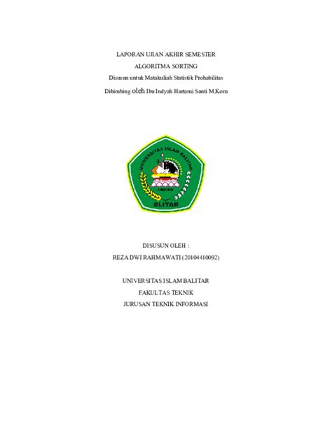 Doc Laporan Ujian Akhir Semester Algoritma Sorting