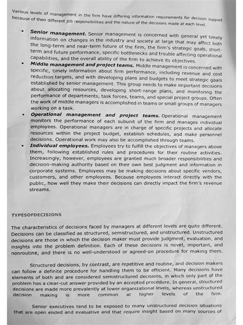 Mis Module 6 Decision Support System For Operation And Middle Management Pdf