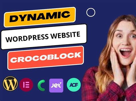 full dynamic wordpress website by elementor crocoblock jet engine