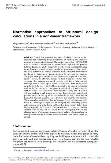 PDF Normative Approaches To Structural Design Calculations Normative Approaches To