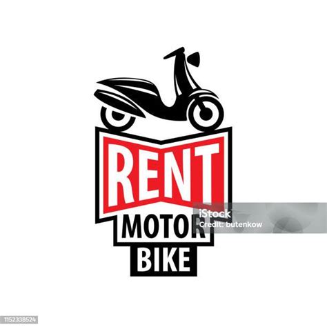 임대 오토바이 로고입니다 벡터 일러스트 레이 션에 흰색 배경 오토바이에 대한 스톡 벡터 아트 및 기타 이미지 오토바이 임대