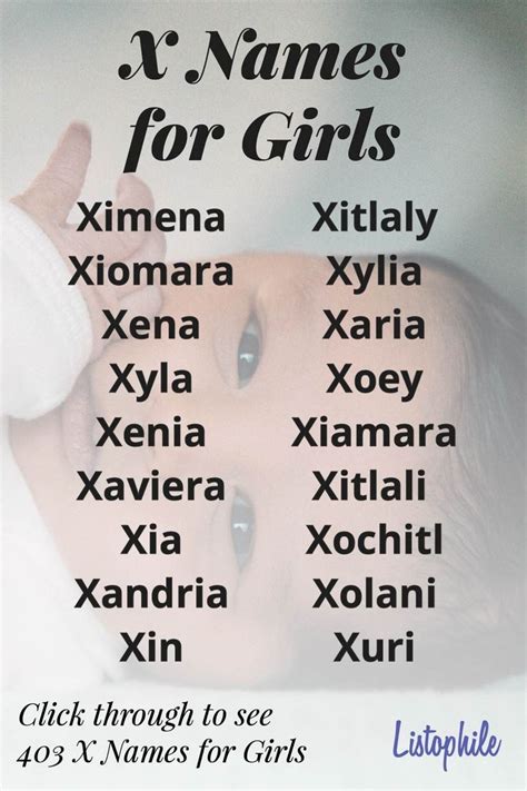 Unique And Beautiful X Names For Girls