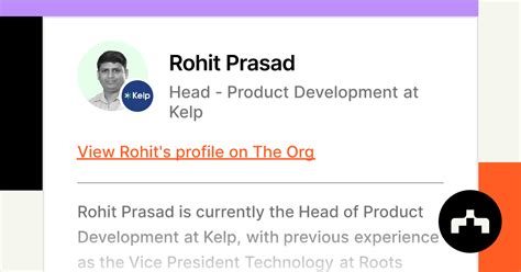 Rohit Prasad Head Product Development At Kelp The Org