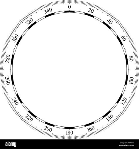 Compass Scale Vector Isolated Background Marine Nautical Trekking Navigation Symbol Useable
