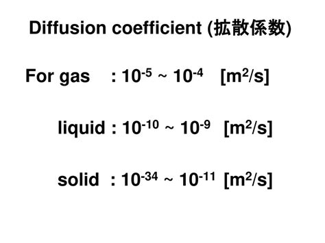 Diffusion Coefficient 拡散係数 Ppt Download