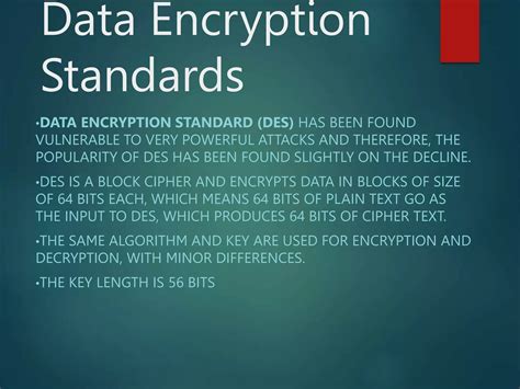 Data Encryption Standards 1 Pptx