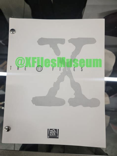 X Files Script Episode Momento Mori Not Production Used The X