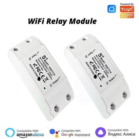Tuya Wifi 스마트 홈 스위치 Diy 미니 릴레이 모듈 음성 제어 및 타이머 기능 지원하는 스마트 라이프 앱과 Alexa 호환 핸드폰닷컴