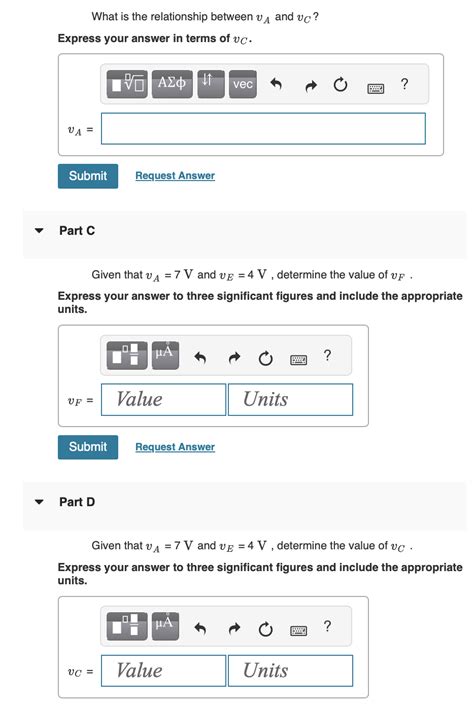 Solved What Is The Relationship Between VA And VC Express Chegg Com