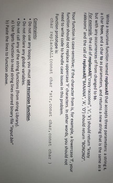 Solved Write A Recursive Function Named Replaceall That