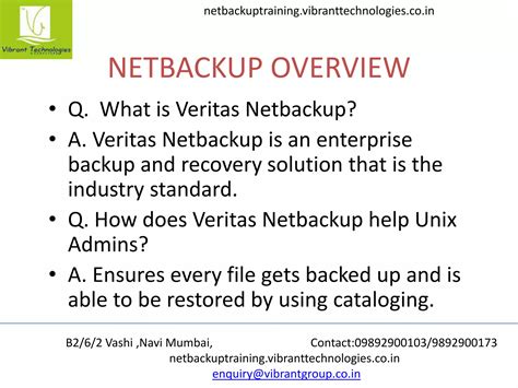 Netbackup Training Course Navi Mumbai Netbackup Course Provider Navi Mumbai Ppt Free Download