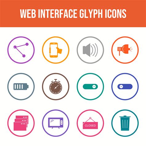 Beautiful Web Interface Vector Icon Set 17538455 Vector Art At Vecteezy