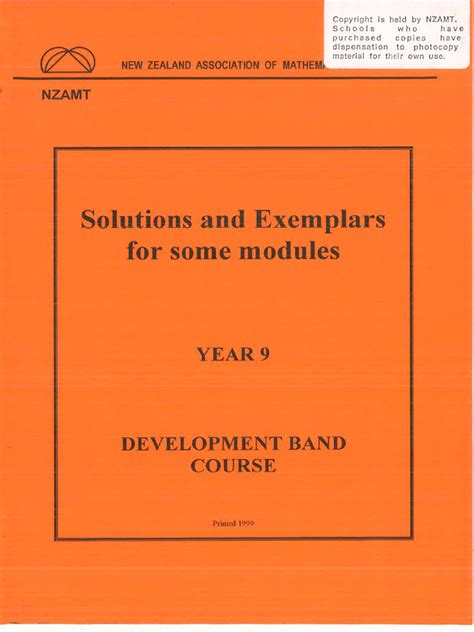 Year 9 Development Band Exemplars Pdf