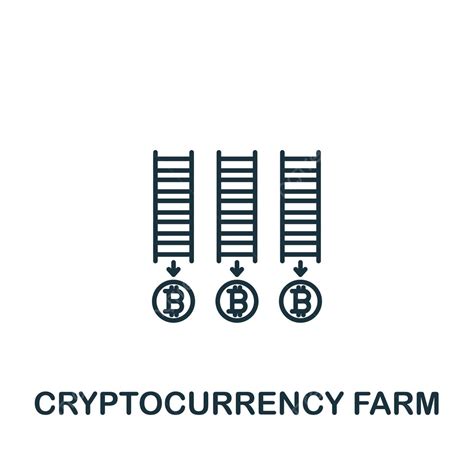 Um ícone Monocromático Minimalista De Uma Fazenda De Criptomoedas Adequado Para Modelos De Web