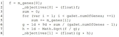 Formulation Of Zdt1 Test Problem Eth Zürich Download Scientific Diagram