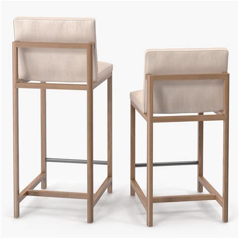 Basssamfellows 목재 프레임 카운터 의자 및 목재 프레임 바 의자 3d 모델 29 Max Fbx Obj