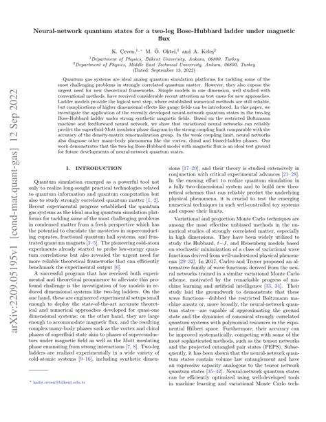 Pdf Neural Network Quantum States For A Two Leg Bose Hubbard Ladder