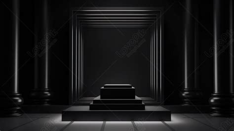고급 제품 디스플레이 멋진 3d 렌더링된 검은색 사각형 받침대 3d 침대 배경 검은 침대 배경 명품 배경 이미지 Hd 3d 침대 검은 침대 명품 배경 사진 무료