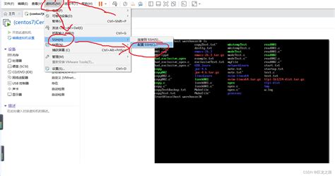 用vmware给运行在vmware上的centos7生成一个以ssh方式连接vmware上的centos7的运行在windows上的命令行窗口