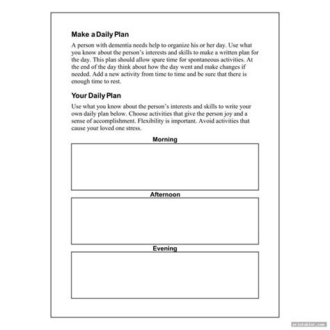 Printable Memory Exercises For Dementia Patients