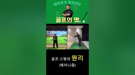 골프 스윙의 원리 메커니즘 Shorts 테프로 골프레슨 Youtube