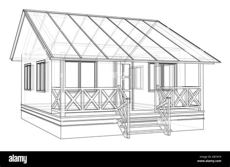 Private House Sketch Vector Stock Vector Image And Art Alamy