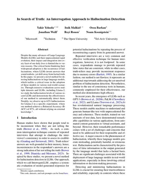 In Search Of Truth An Interrogation Approach To Hallucination Detection Pdf