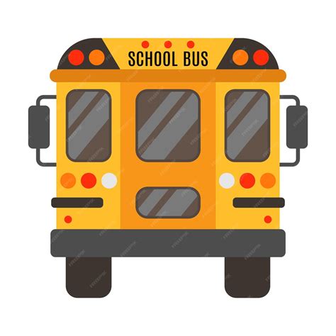 Premium Vector Vector School School Bus Behind Back To School