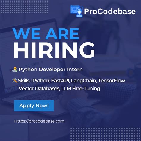 Procodebase Ai On Linkedin Hiring Pythondeveloper Internship Fastapi Langchain