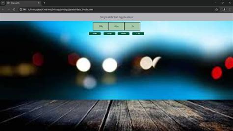 Building A Stopwatch App With Html Css And Javascript Avuthu